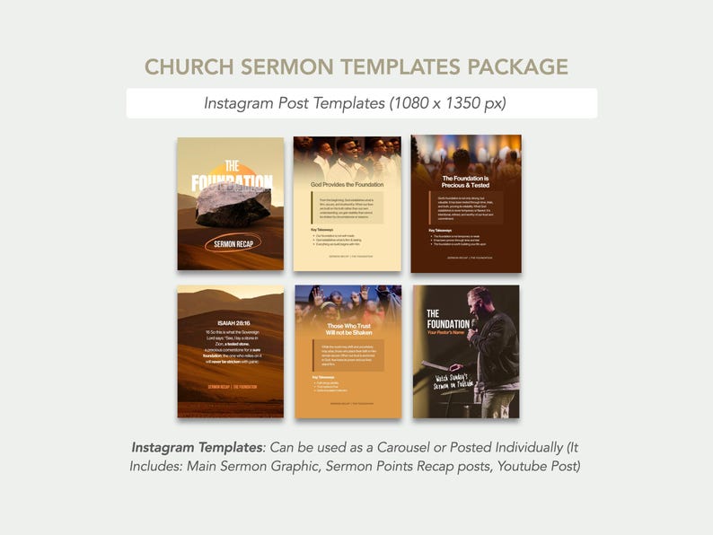 Church Sermon Series Graphics – the Foundation | Canva Templates, Pre ...