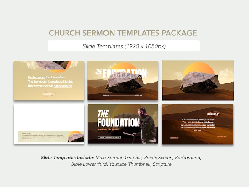 Church Sermon Series Graphics – the Foundation | Canva Templates, Pre ...