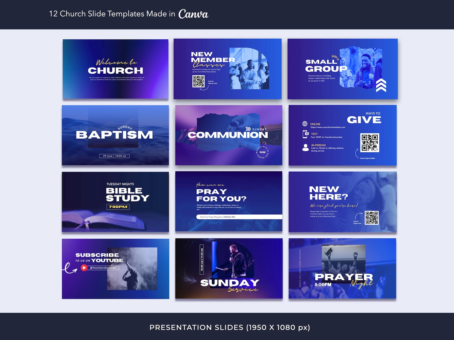 12 Canva Church Templates, Pre-service Church Slides, Church Templates ...