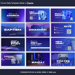 12 Canva Church Templates, Pre-service Church Slides, Church Templates ...