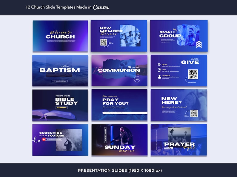 12 Canva Church Templates, Pre-service Church Slides, Church Templates ...