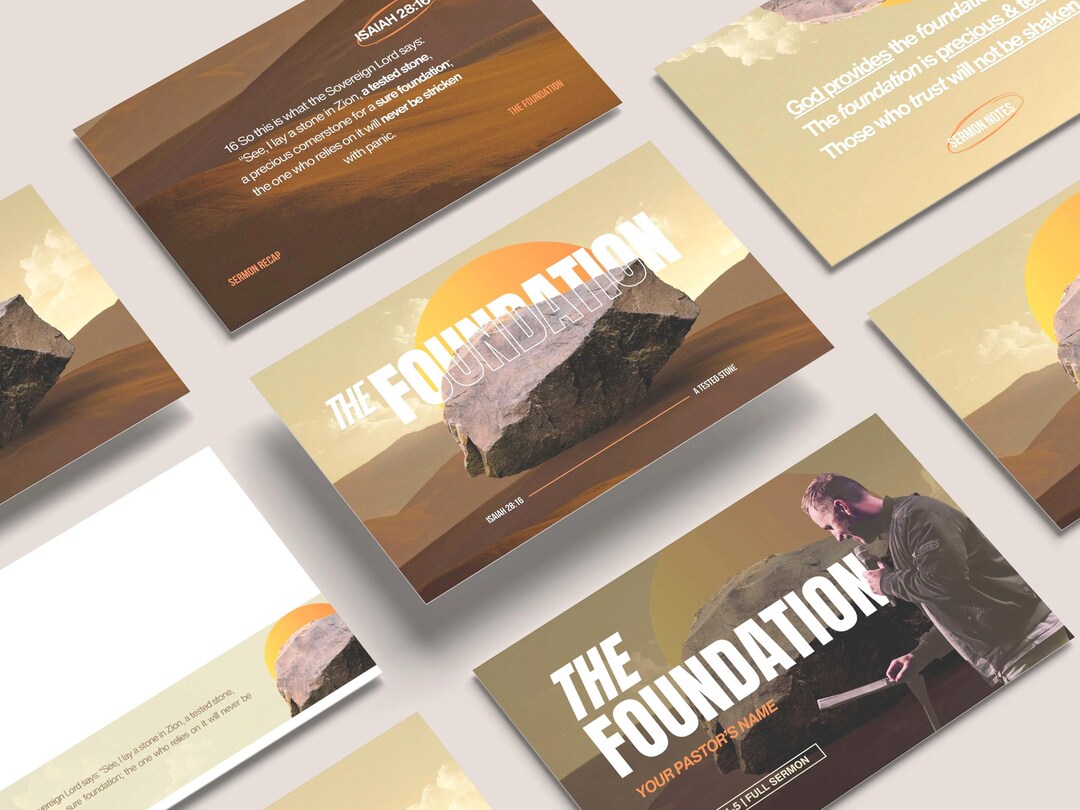 Church Sermon Series Graphics – the Foundation | Canva Templates, Pre ...