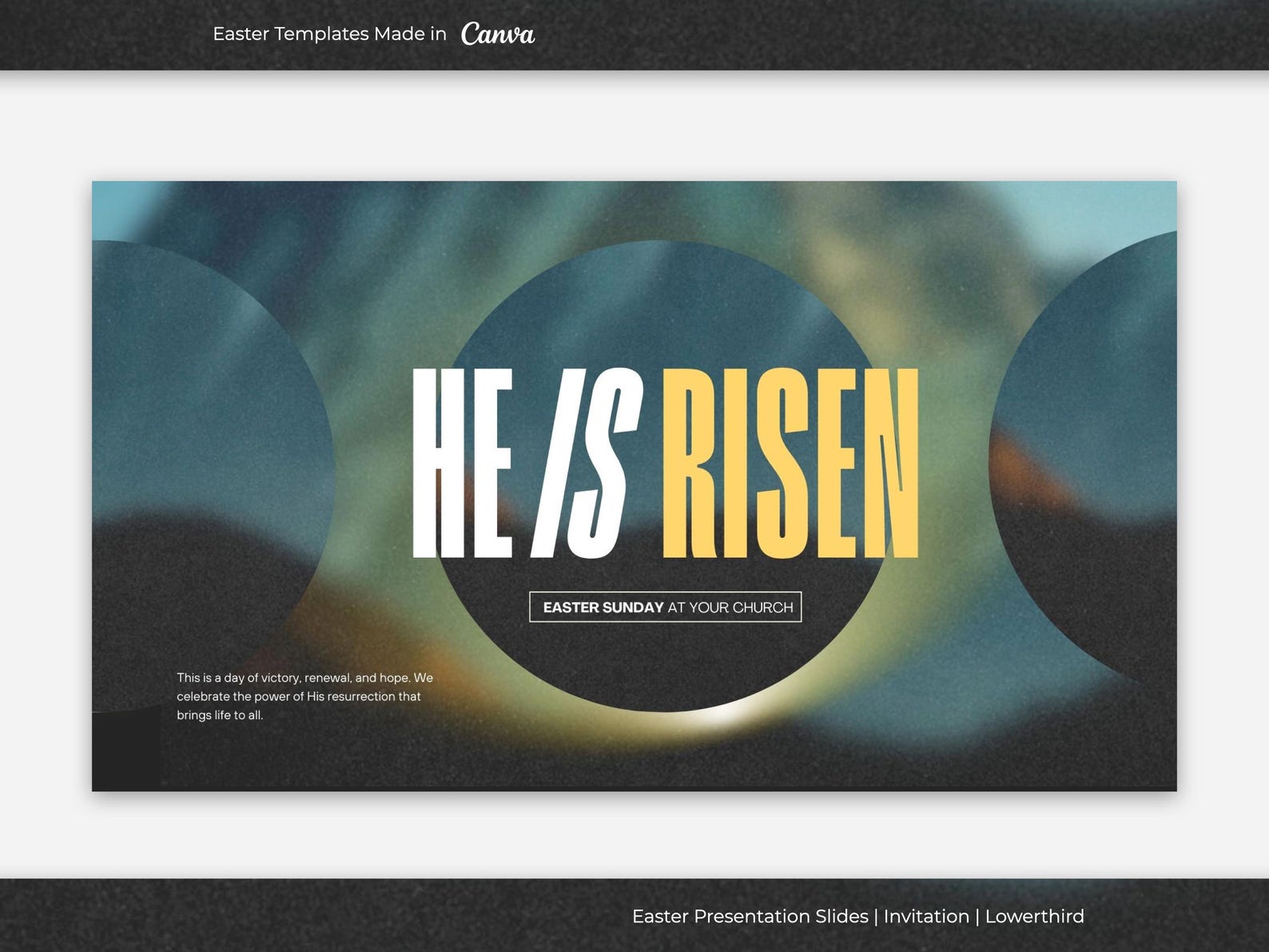 Canva Church Easter Templates, Easter Sunday Presentation Slides ...