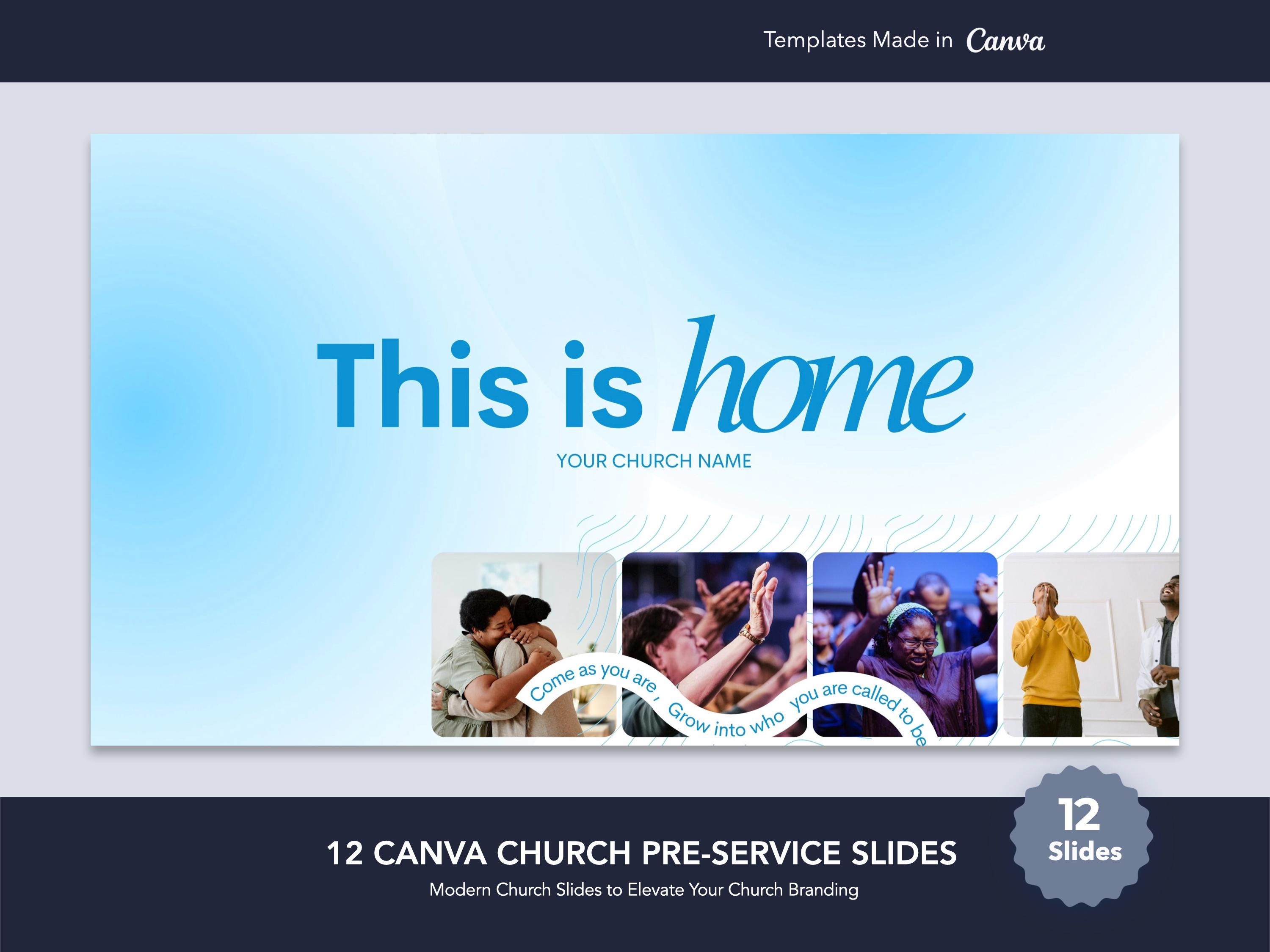 12 Canva Church Slides Templates, Pre-service Church Slides, Modern ...