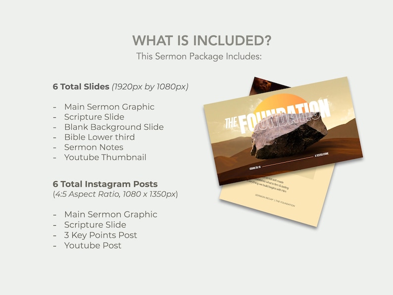 Church Sermon Series Graphics – the Foundation | Canva Templates, Pre ...