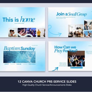 12 Canva Church Slides Templates, Pre-service Church Slides, Modern ...