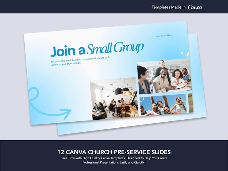 12 Canva Church Slides Templates, Pre-service Church Slides, Modern ...