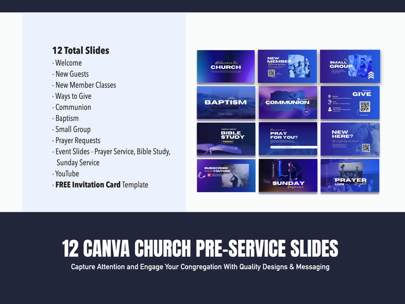 12 Canva Church Templates, Pre-service Church Slides, Church Templates ...