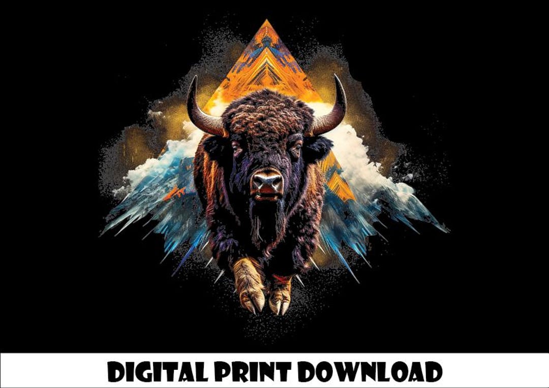 File PNG Symbol of the Wild – Bison, the Guardians of the Plains - Etsy