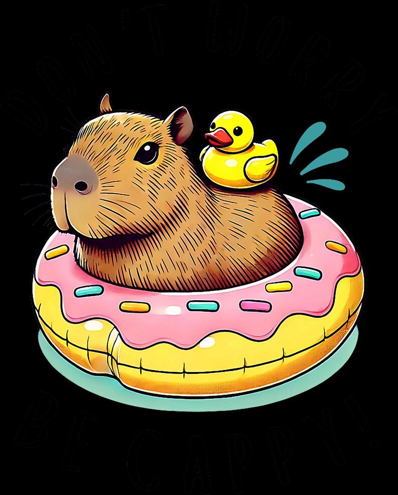 File PNG Don't Worry, Be Capy Embrace the Chill Vibes of the Capybara ...