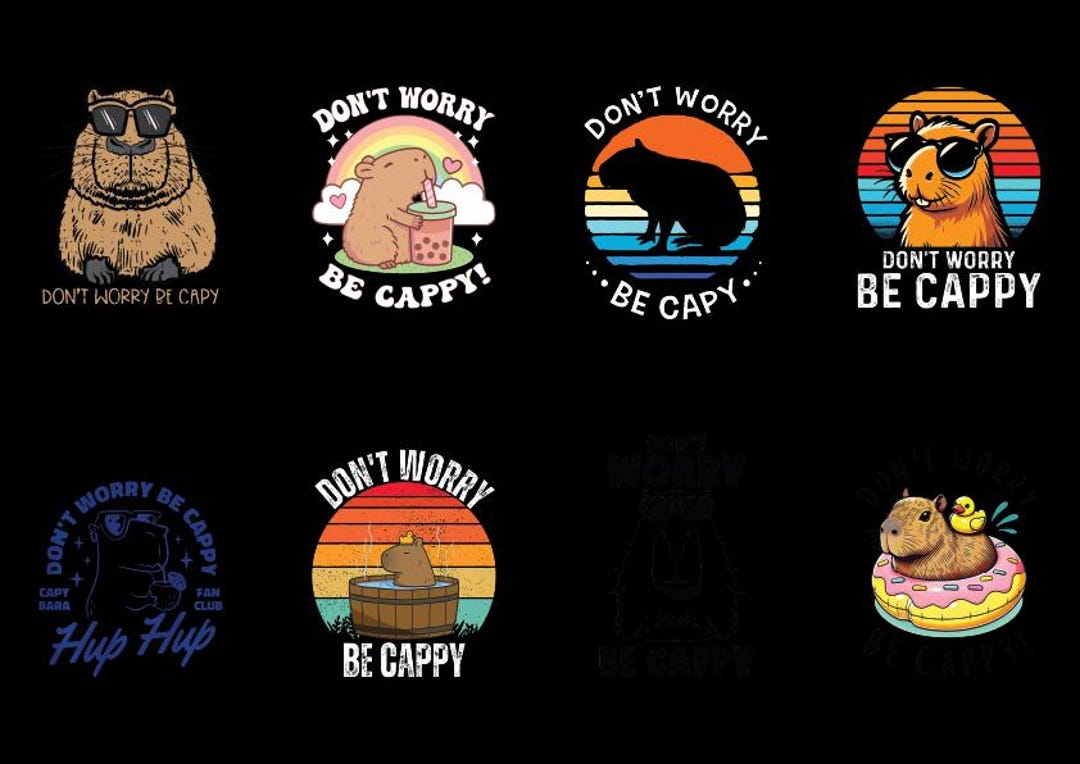 File PNG Don't Worry, Be Capy Embrace the Chill Vibes of the Capybara ...