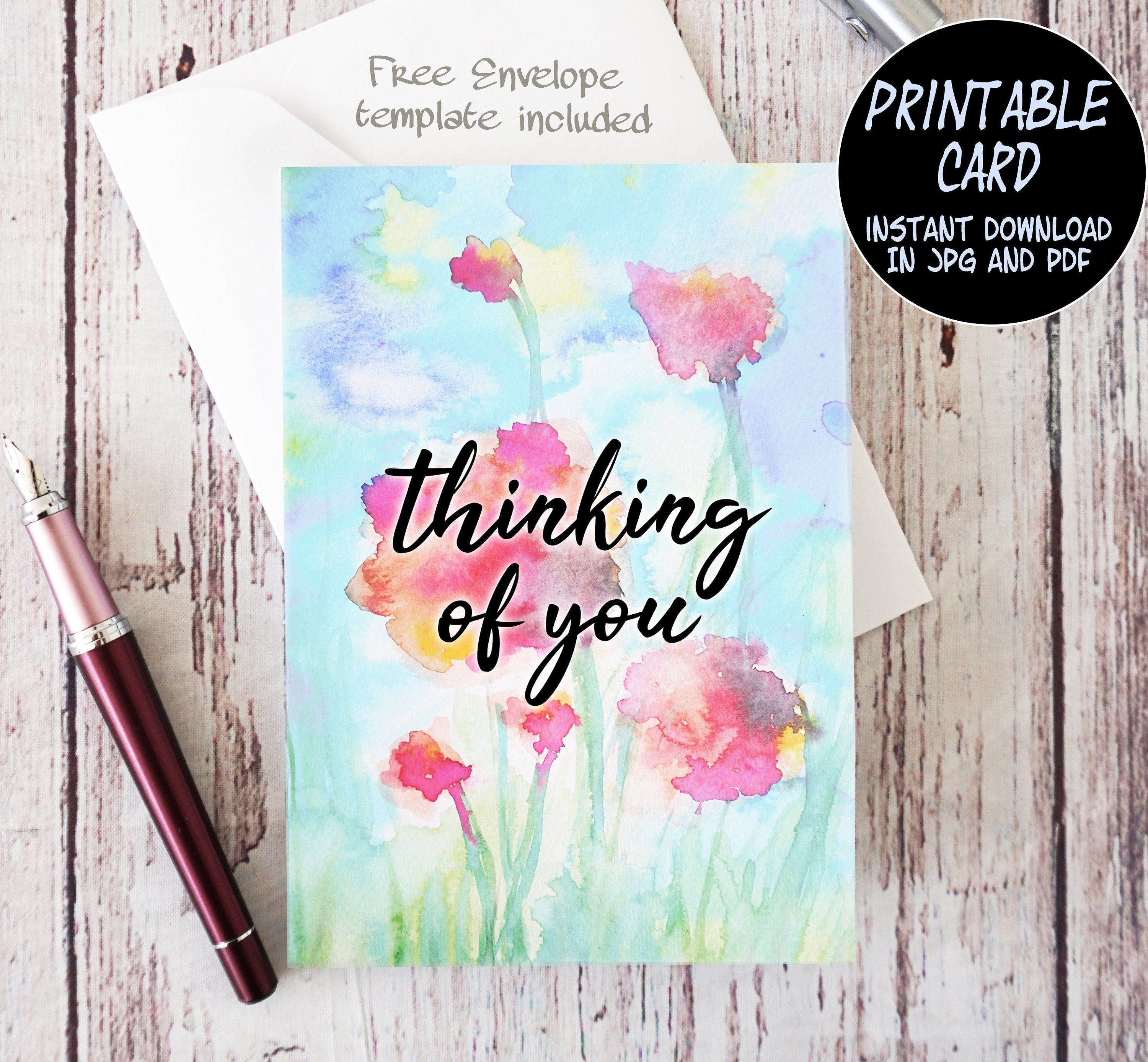 Thinking Of You Card Printable