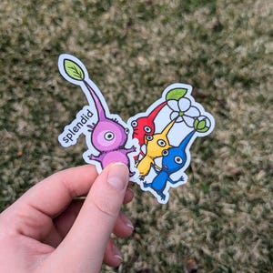 Handmade Pikmin Stickers, Cute Meme Waterproof Nintendo-inspired Vinyl ...