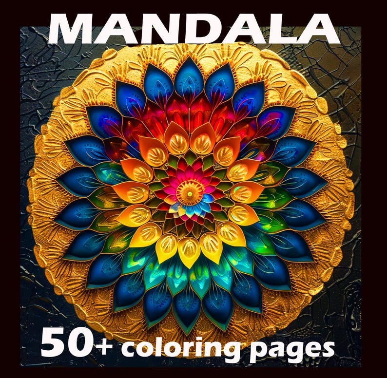 Mandala Coloring Pages for Adults 50+ Art Meditations With Сhakra ...