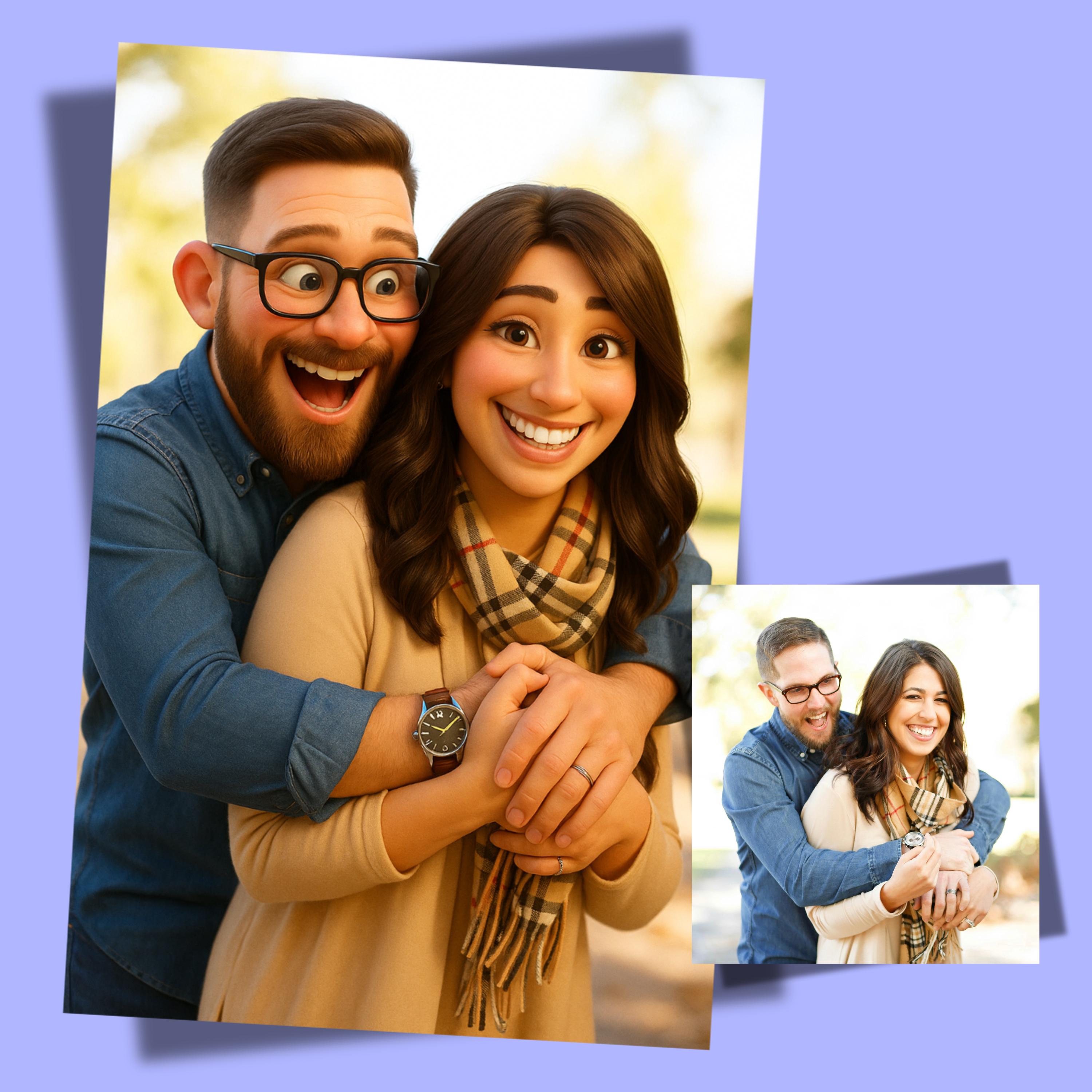 Turn Yourself Into a Pixar Character! | Custom Cartoon Portrait ...