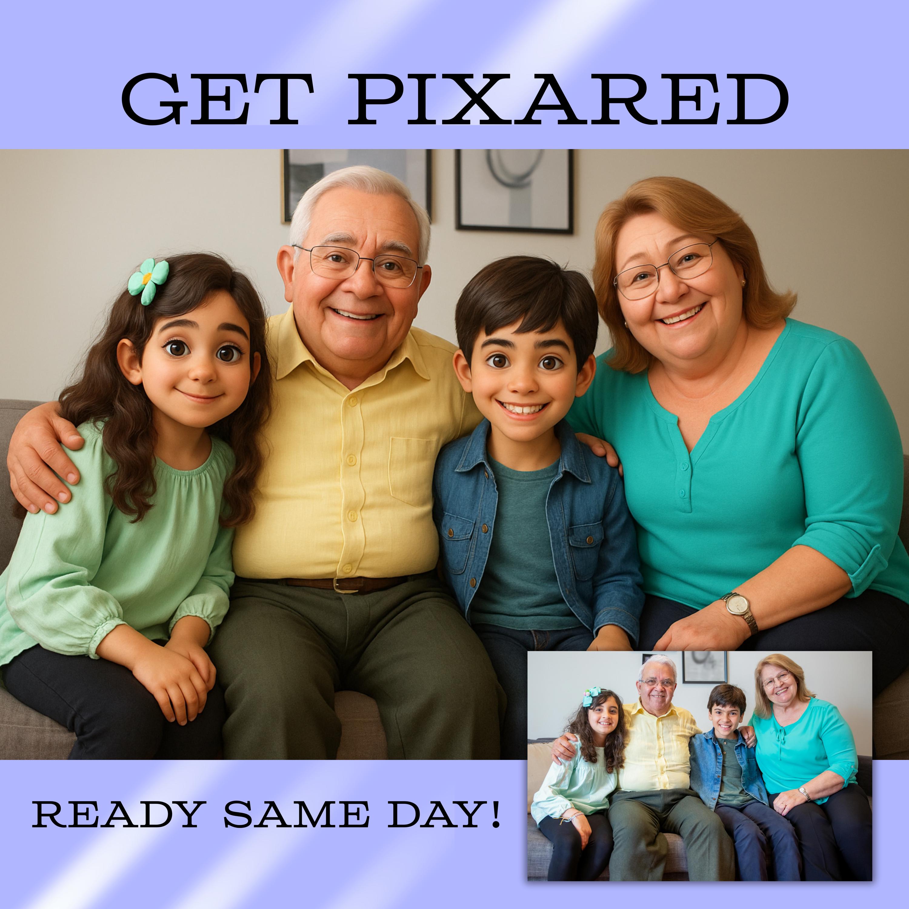 Turn Yourself Into a Pixar Character! | Custom Cartoon Portrait ...