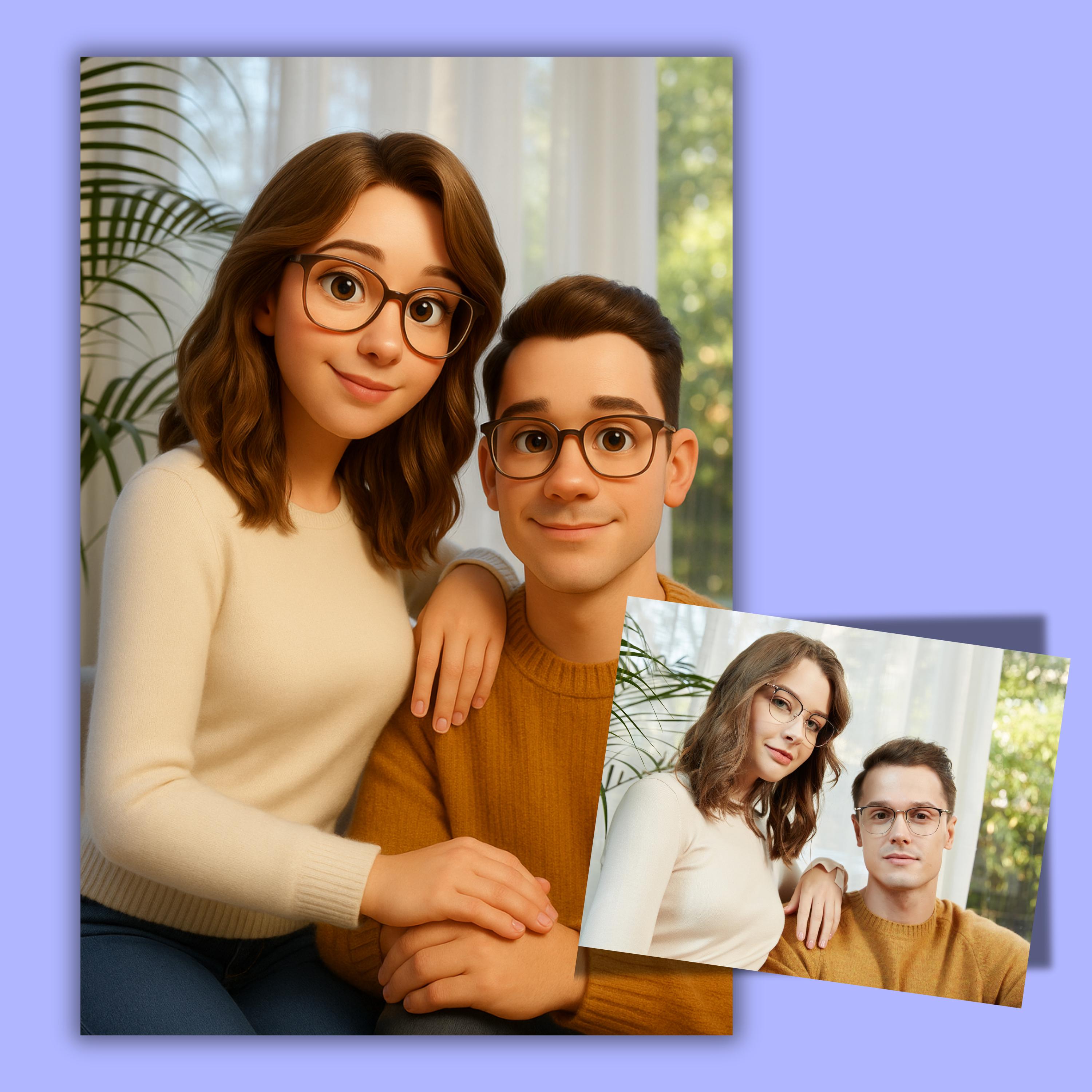 Turn Yourself Into a Pixar Character! | Custom Cartoon Portrait ...
