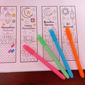 4 Printable Coloring Bookmarks for Ramadan and Eid. Just Print Them Out ...