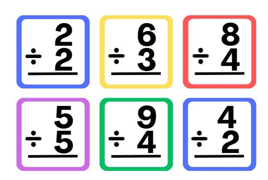 Easy to Follow Math Flash Cards for Weak Students and Special Needs ...