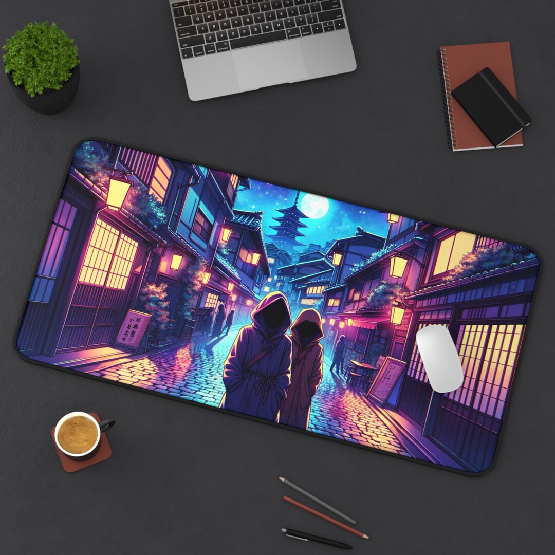 Desk Mat, Anime Shady Characters Design - Cute Gaming Mouse Pad, Laptop ...