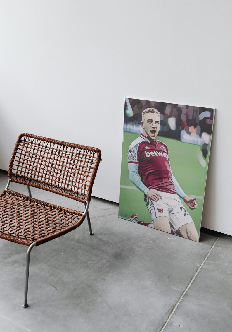 Jarrod Bowen Poster, Football Poster, Soccer Poster, Football Wall Art ...