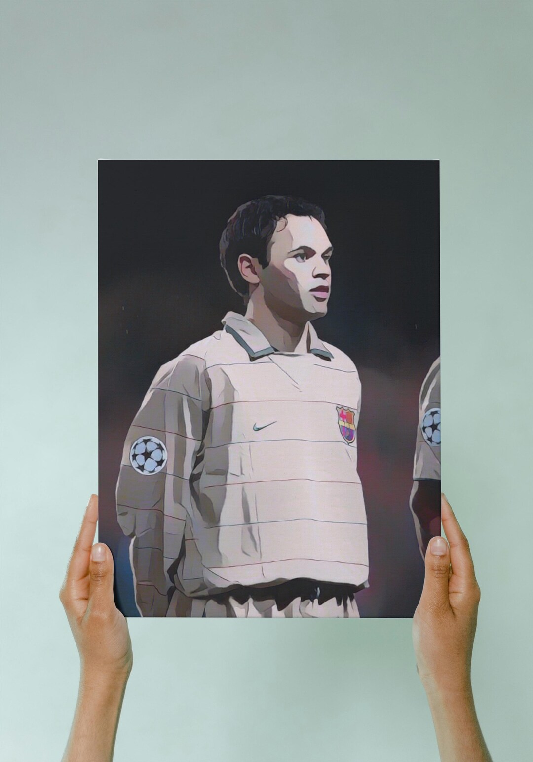 Iniesta Poster, Football Poster, Soccer Poster, Football Wall Art ...