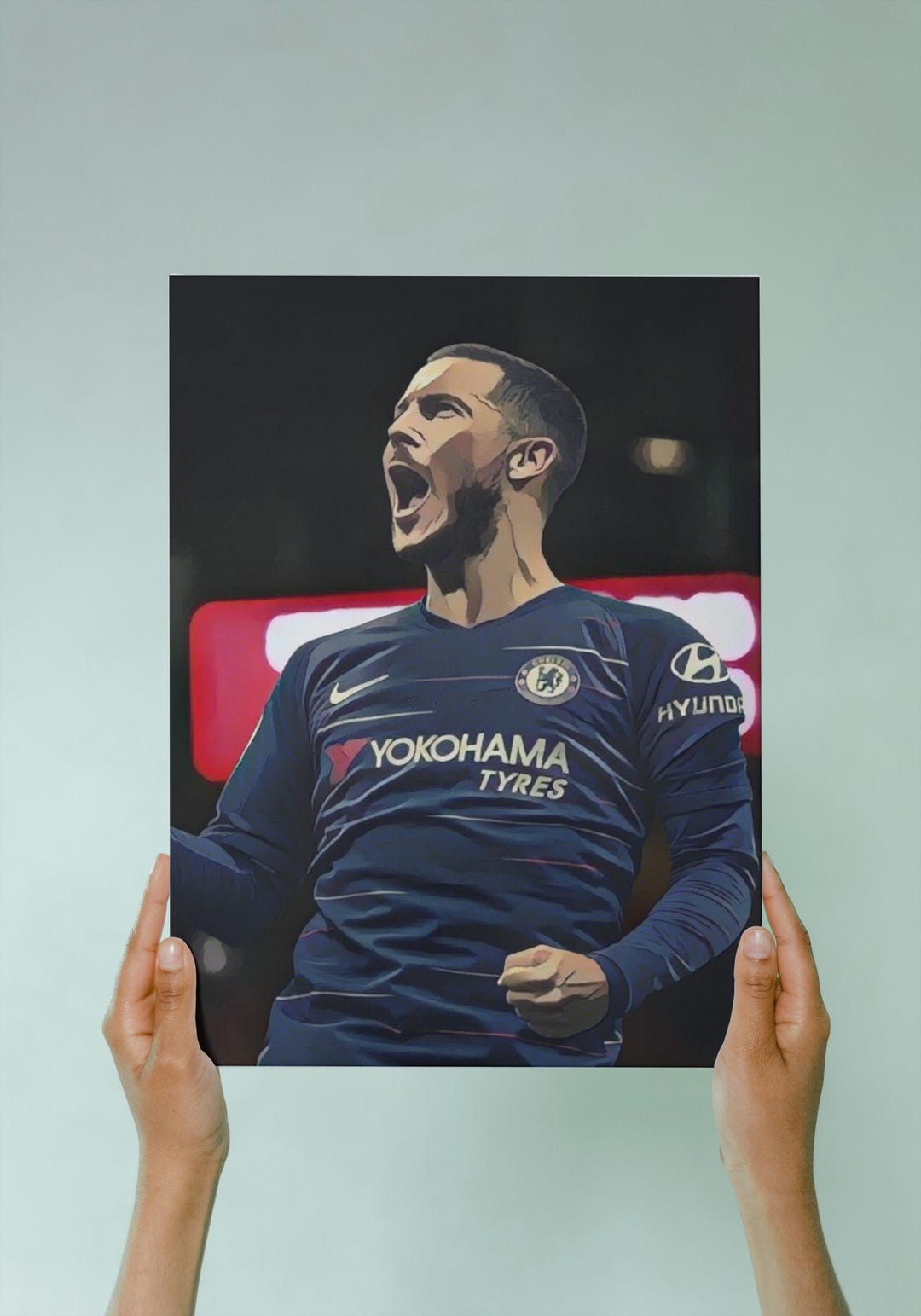 Hazard Poster, Football Poster, Soccer Poster, Football Wall Art ...