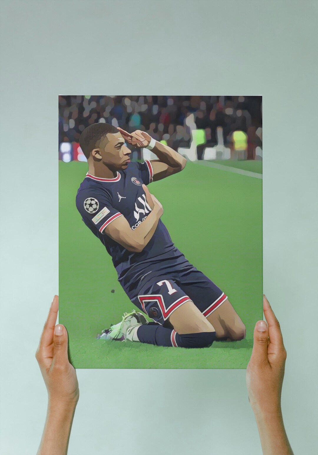 Mbappé Poster, Football Poster, Soccer Poster, Football Wall Art ...
