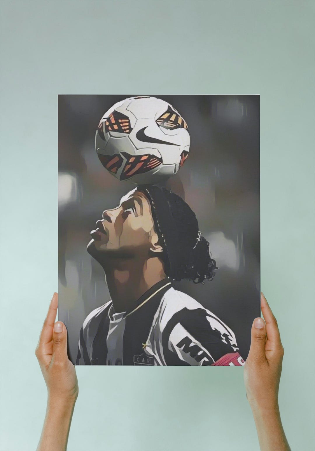 Ronaldinho Poster, Football Poster, Soccer Poster, Football Wall Art ...