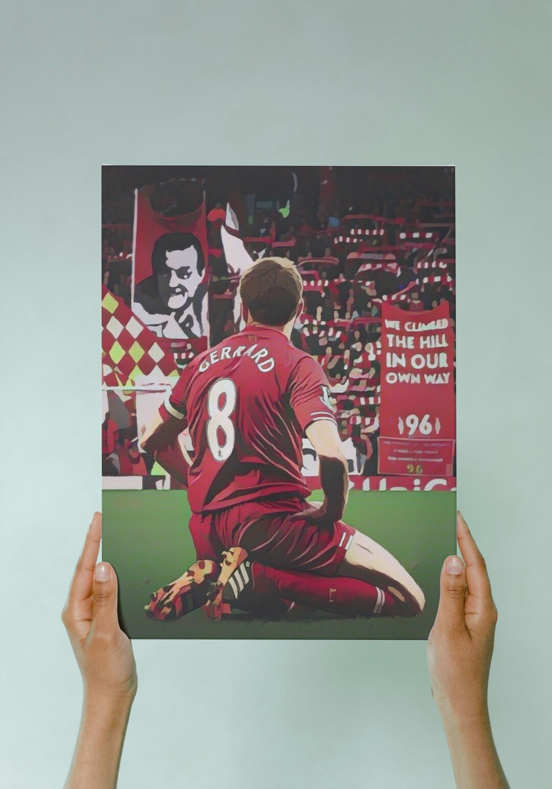 Gerrard Poster, Football Poster, Soccer Poster, Football Wall Art ...
