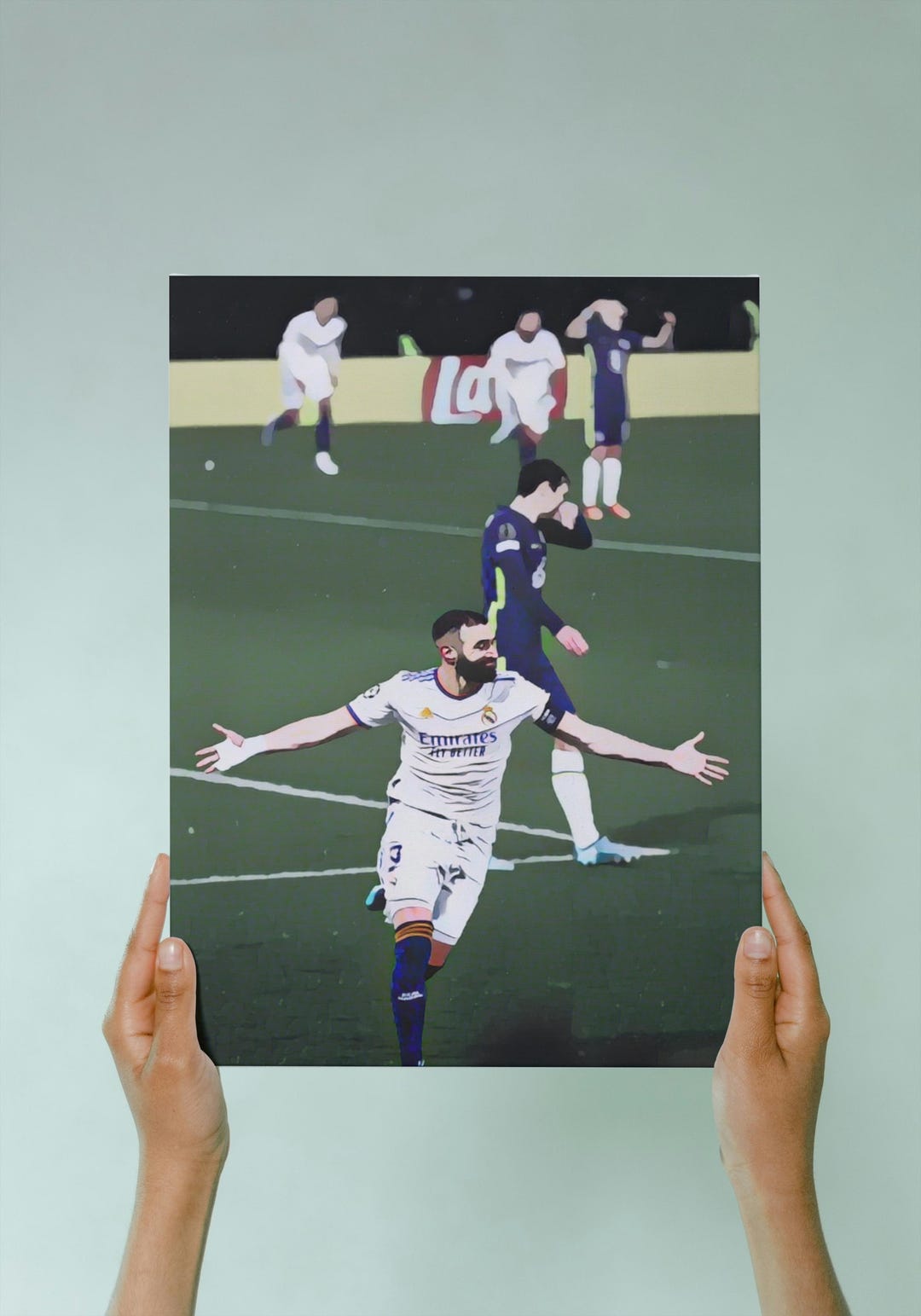 Benzema Poster, Football Poster, Soccer Poster, Football Wall Art ...