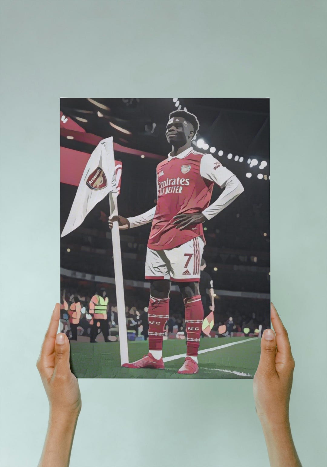 Saka Poster, Football Poster, Soccer Poster, Football Wall Art, Soccer ...