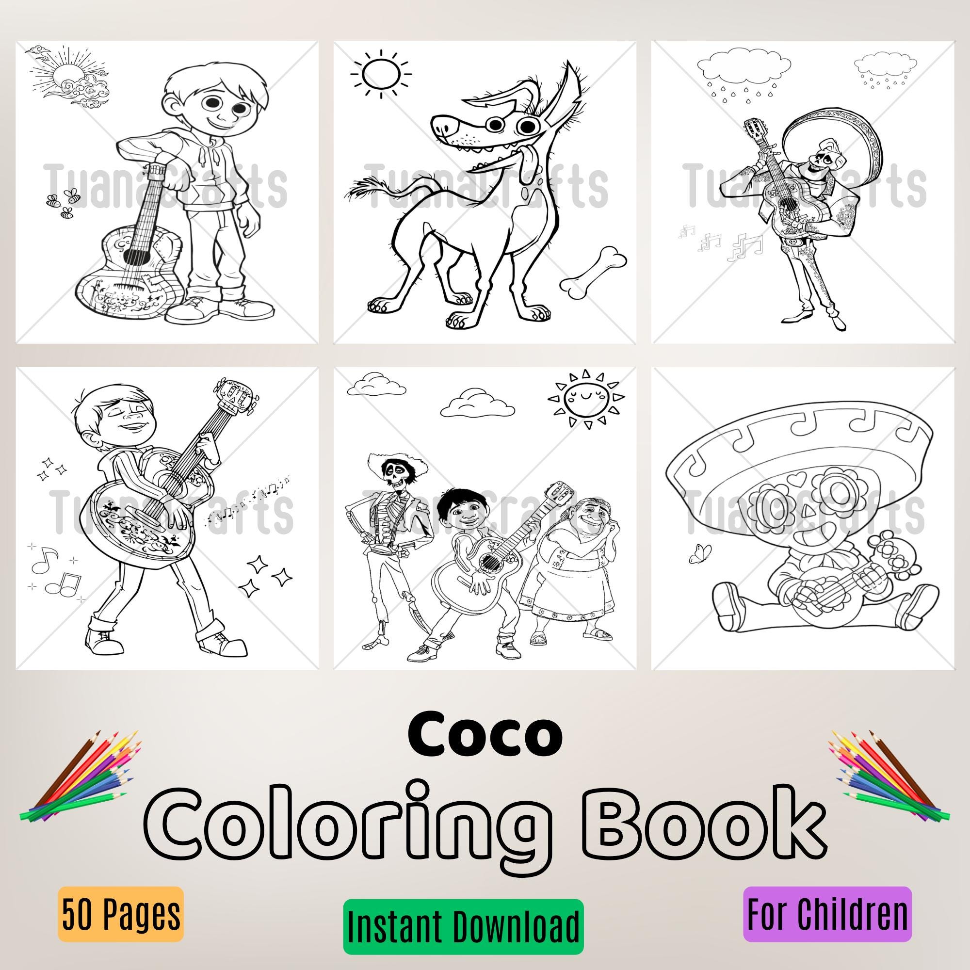 Coco Coloring Book Instant Download - Etsy