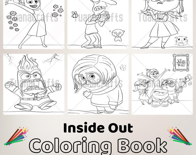 Inside Out Coloring Pages | Printable Kids' Activity PDF, Coloring Book ...