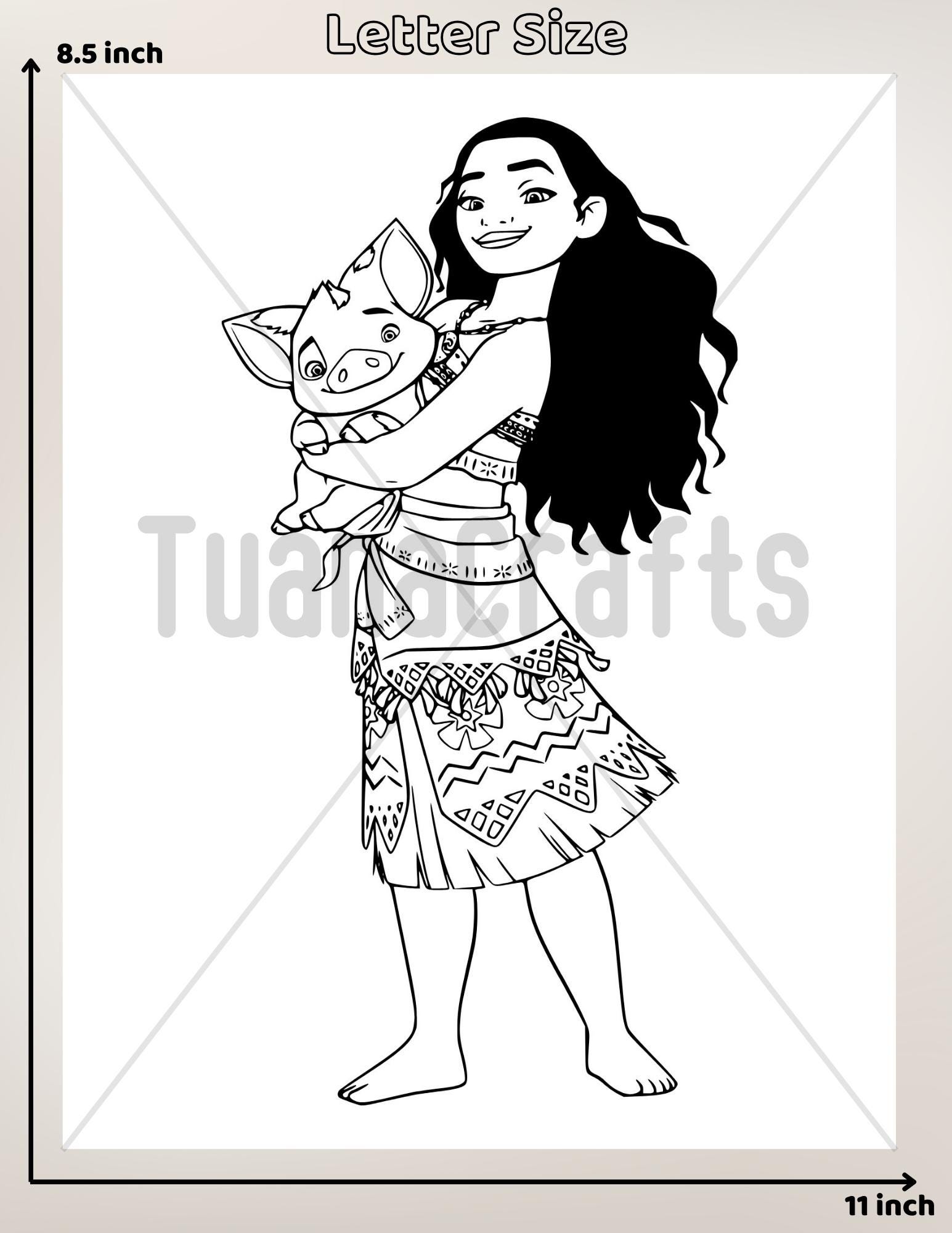 Moana Coloring Book Instant Download - Etsy
