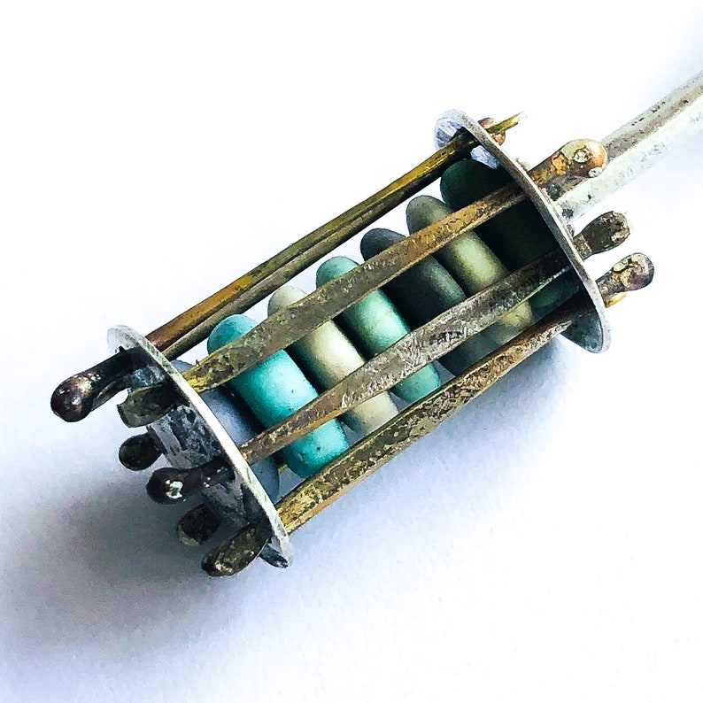 Faux Rocks in a Silver Cage Pendant - Etsy