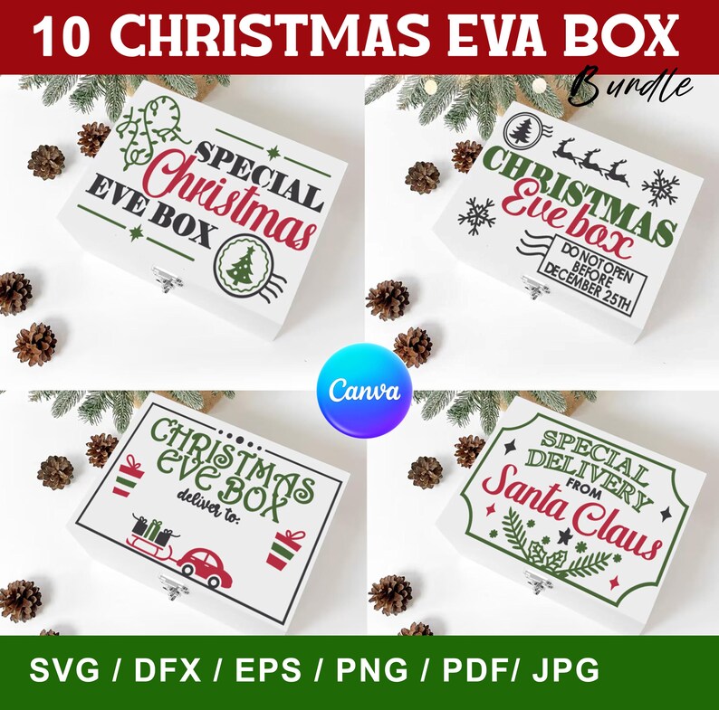 Christmas Eve Box SVG Bundle: DIY Christmas Crate (digital Download) - Etsy