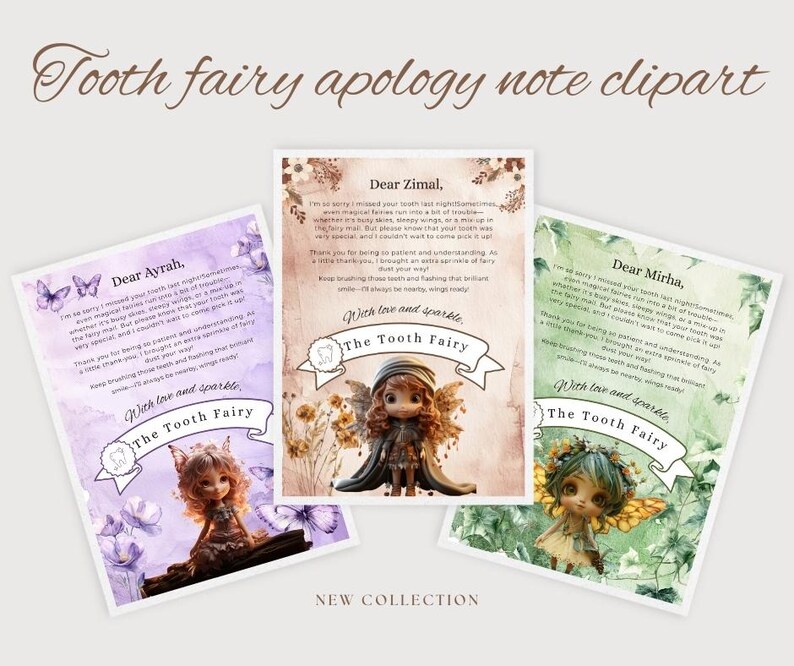 Tooth Fairy Apology Note, Printable Forgot to Come Letter, Sorry I'm ...