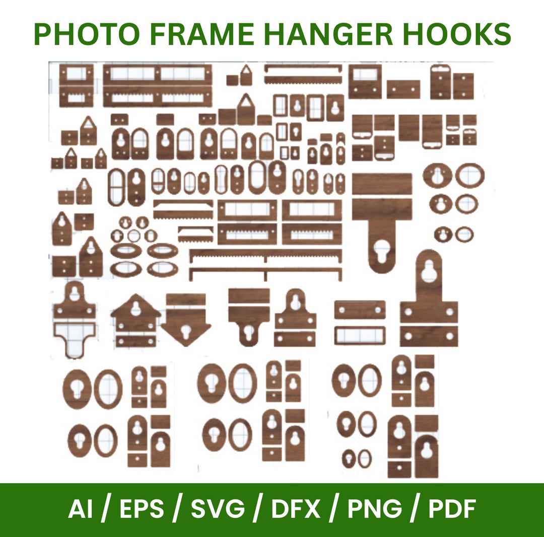 Frame Hanger Hook SVG Bundle: Laser Cut Templates (digital Download) - Etsy