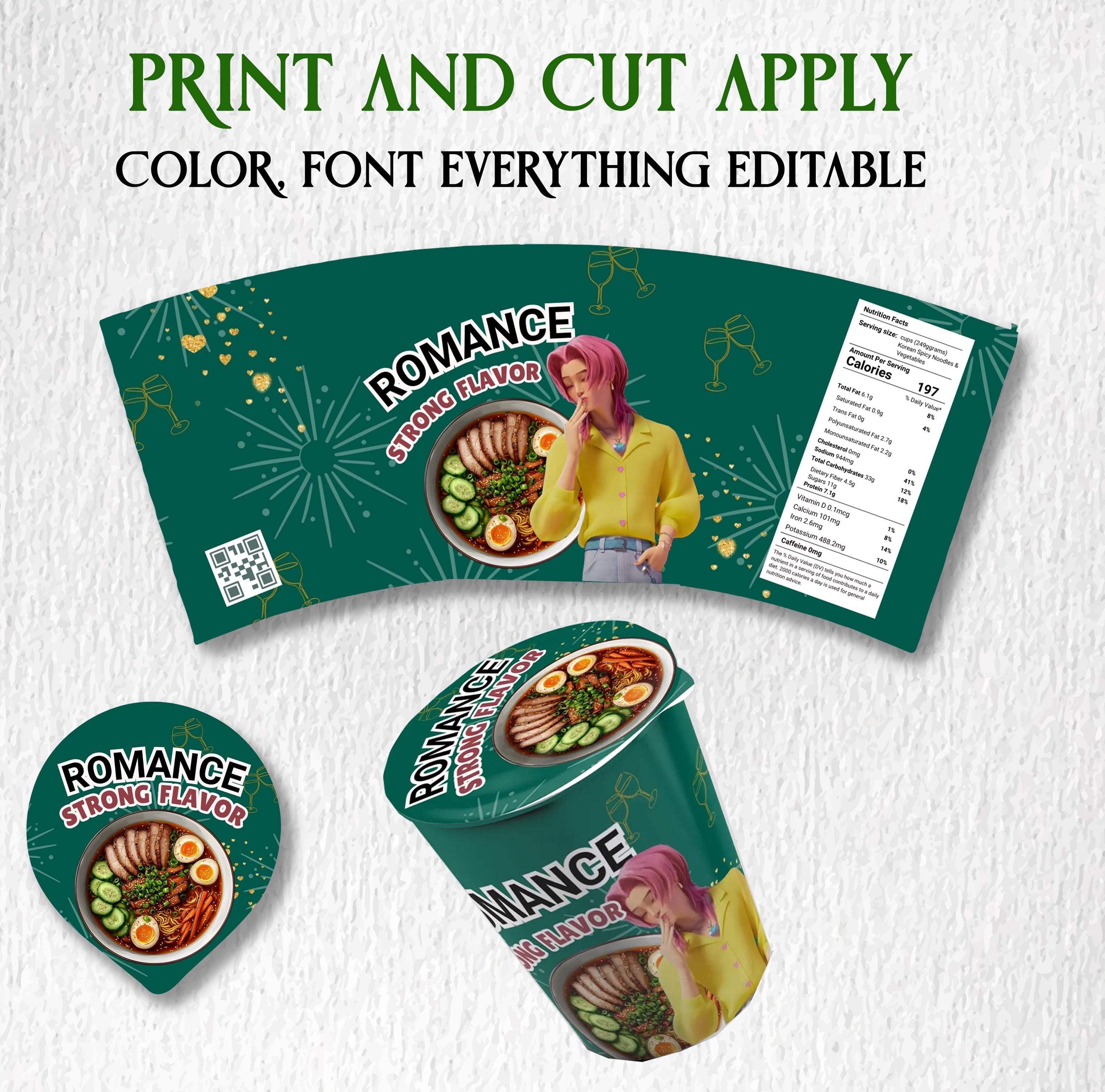 5 K-pop Demon Hunter Cup Noodle Labels Ramen | Saja Boys Printable ...