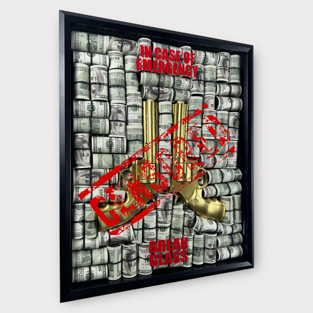 Hidden Cash Shadow Box | Emergency Savings Art | Luxury 3D Frame for ...