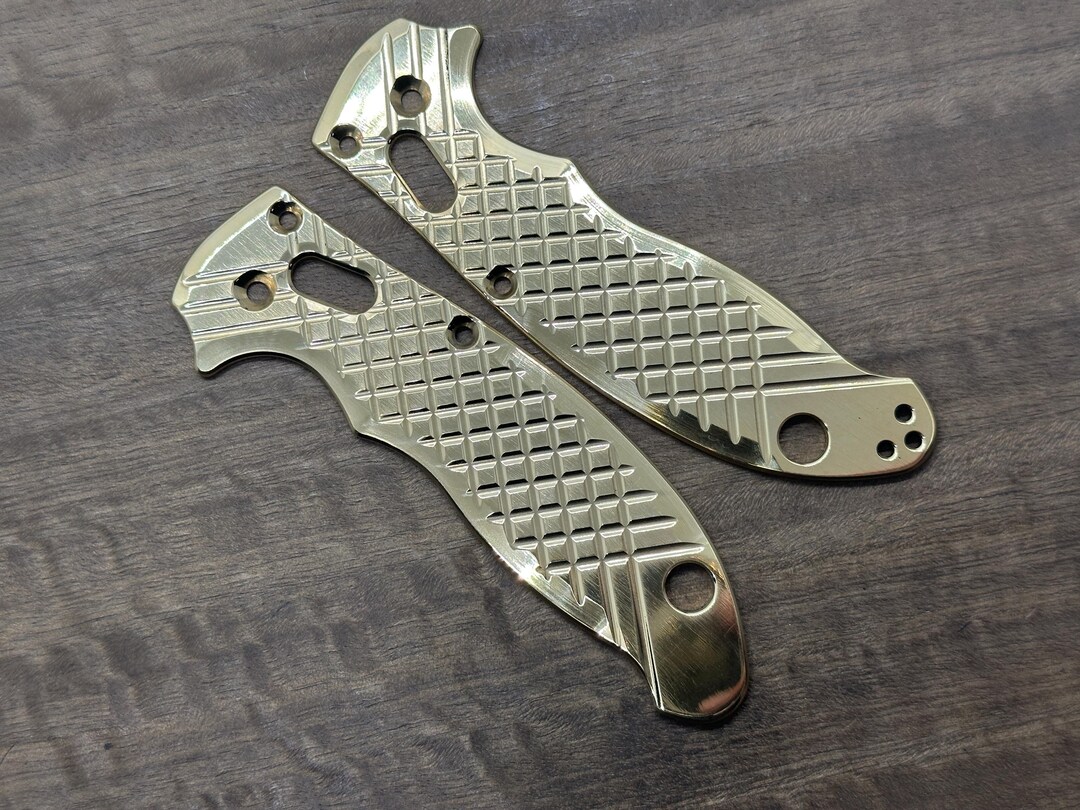 FRAG Cnc Milled Polished Brass Scales for Spyderco MANIX 2 Birthday ...