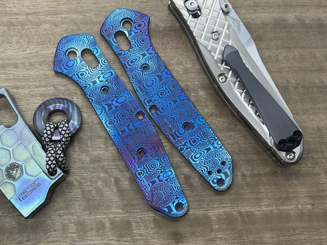 Dama LADDER Flamed Titanium Scales for Benchmade 940 Osborne Birthday ...