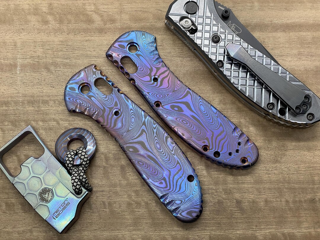 Dama FISH Flamed Titanium Scales for Benchmade GRIPTILIAN 551 & 550 ...