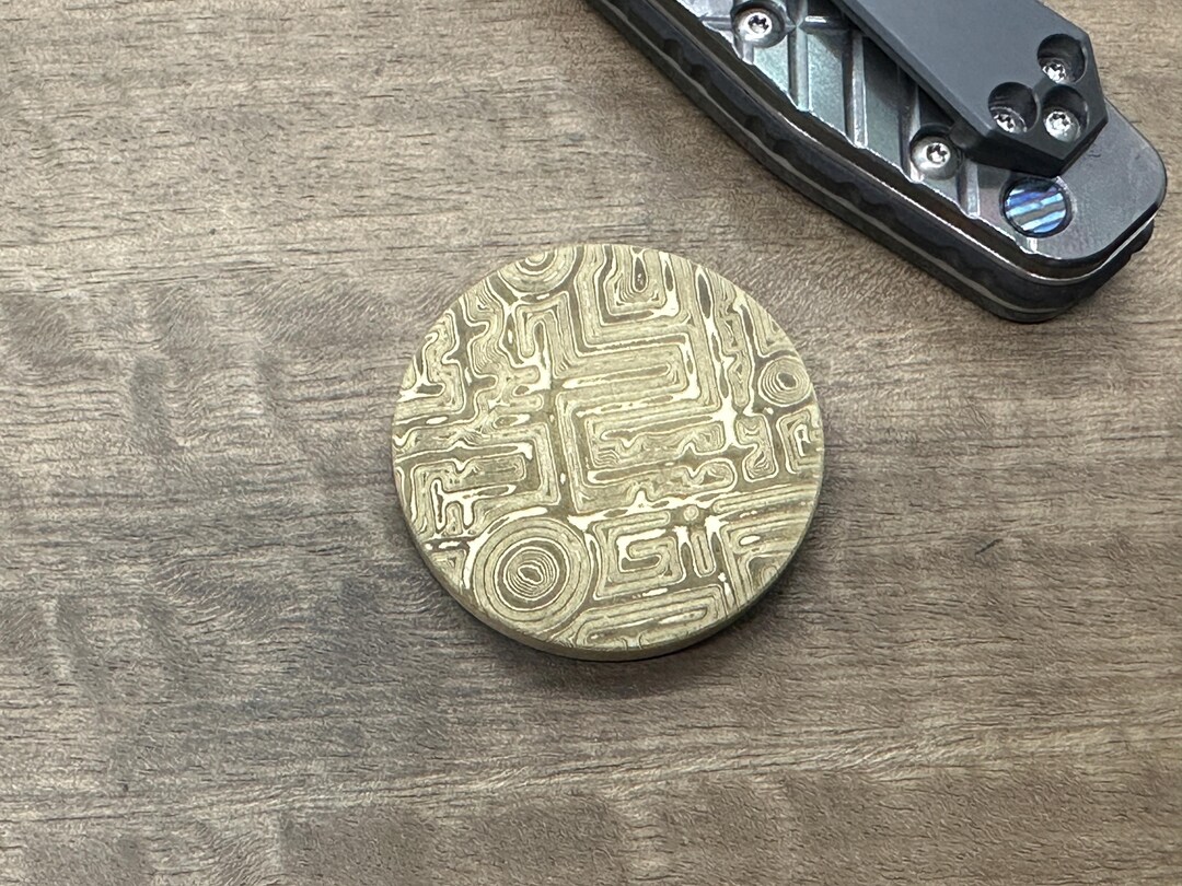 3 Sizes Mystery Engraved Brass Worry Coin Birthday Gift Idea Christmas ...