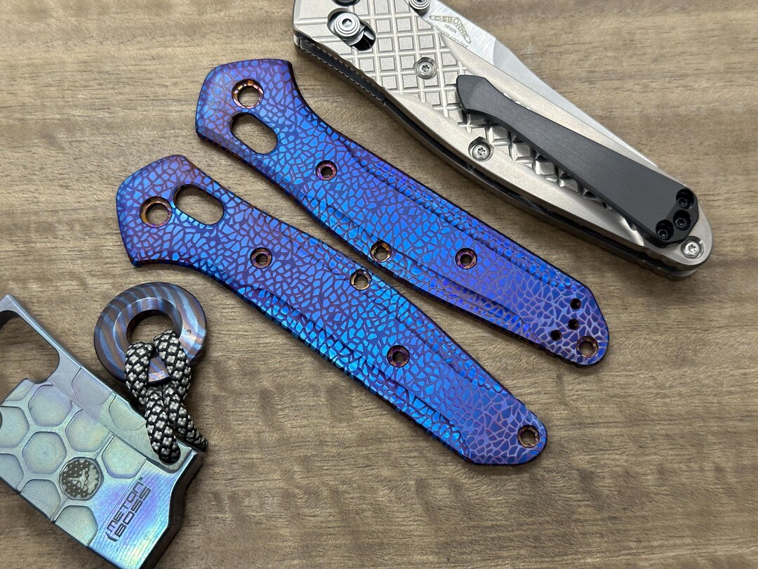 Flamed NEBULA Titanium Scales for Benchmade 940 Osborne Birthday Gift ...