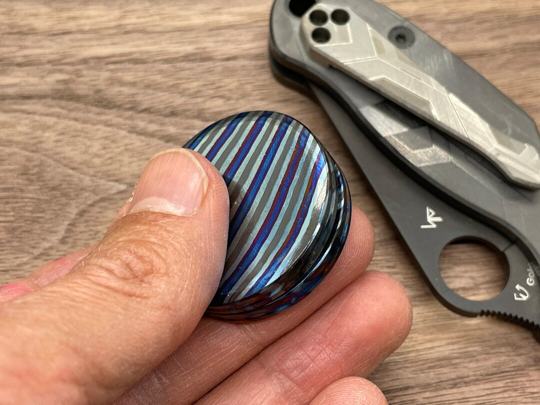 Zircuti Black Timascus HAPTIC Coins CLICKY Haptic Slider Fidget ...