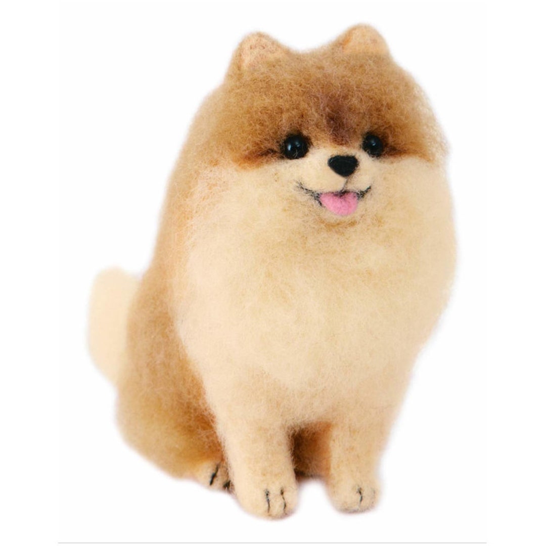 Hamanaka H441-539 Felt Wool Handicraft Kit MASCOT POMERANIAN DOG - Japanese Kit Package - Etsy
