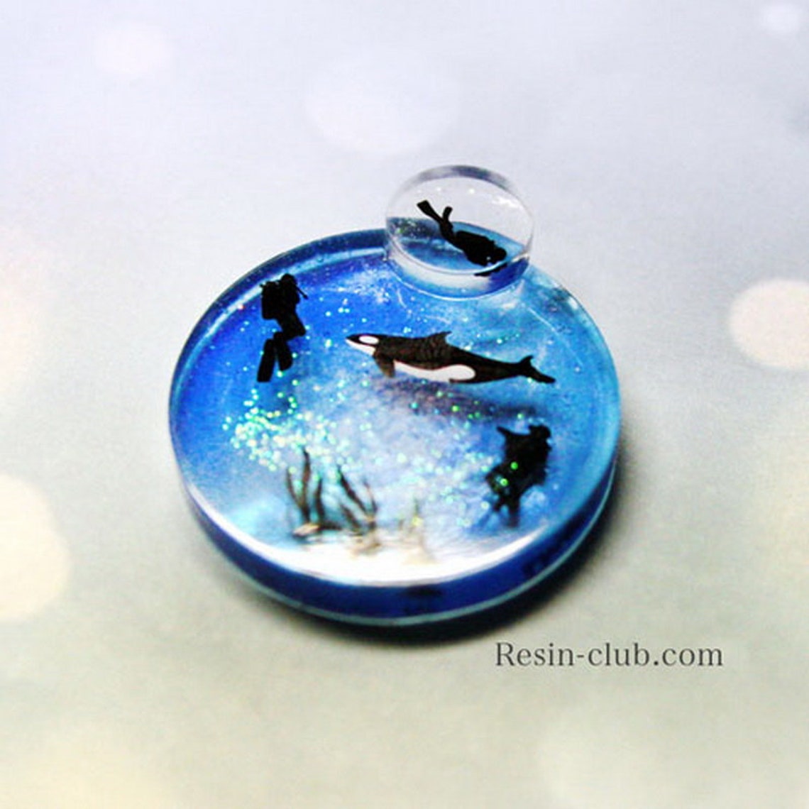 Japan Resin Club Pattern Sticker Diver Silhouette Super Design Film ...