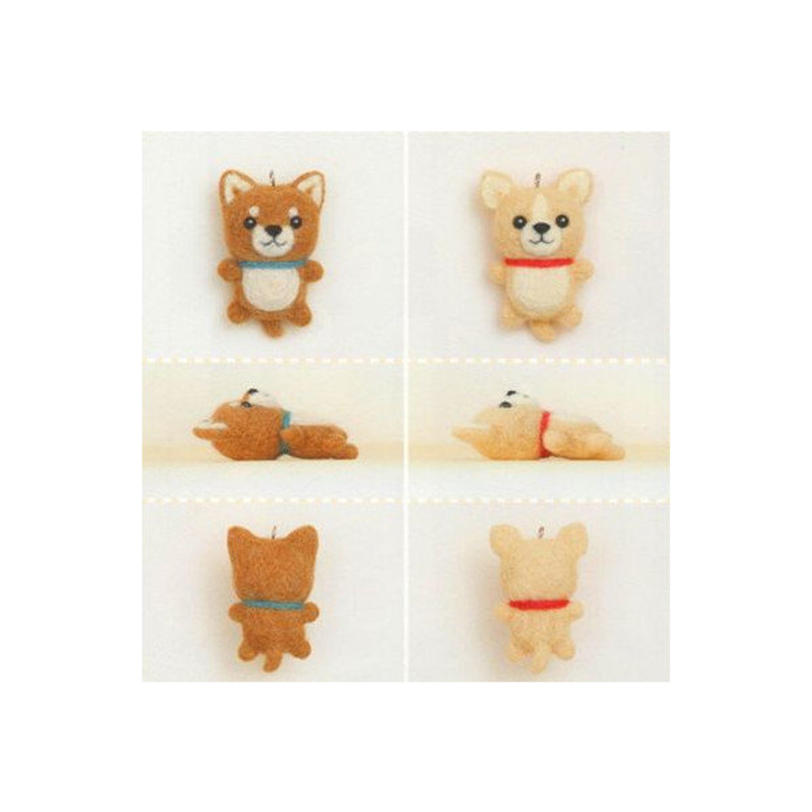 DIY Handmade Wool Felt Kit Shiba Inu and Chihuahua Japanese - Etsy